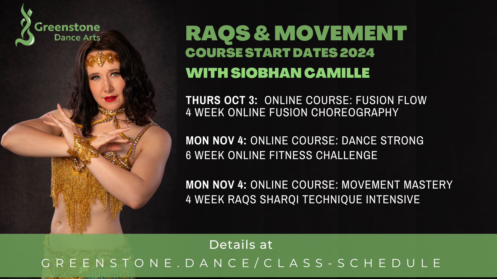 Schedule – Greenstone Dance Arts & Siobhan Camille